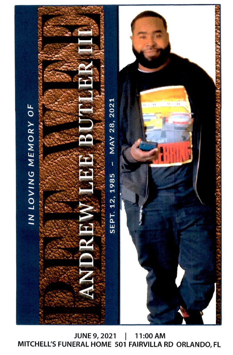 Andrew Butler – Mitchell’s Funeral Home