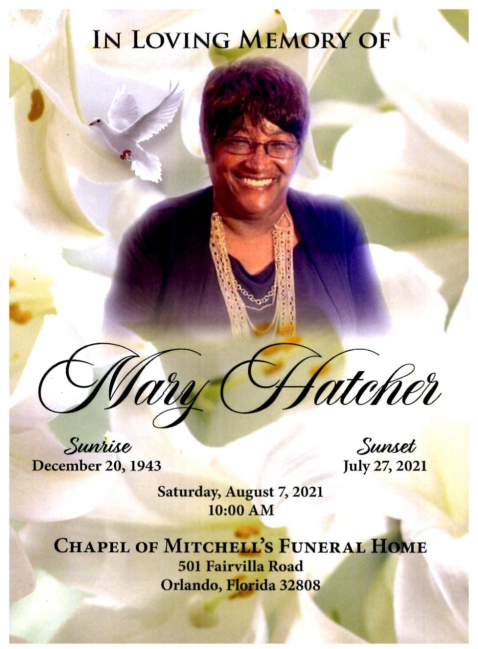 Mary Hatcher – Mitchell's Funeral Home