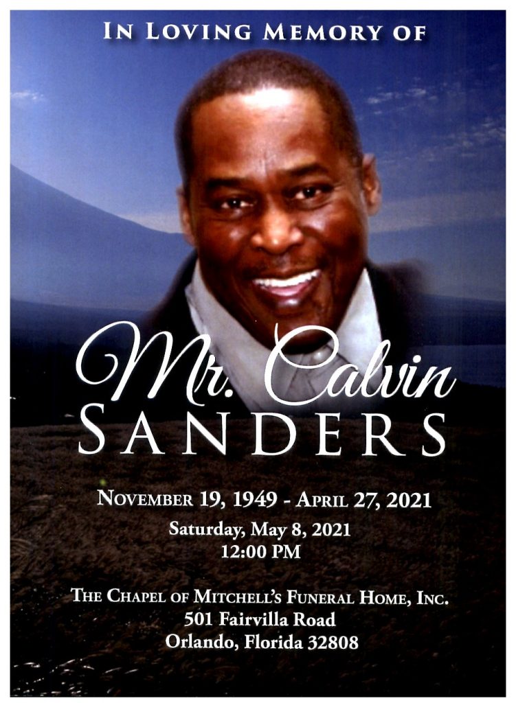 Mr. Calvin Sanders – Mitchell's Funeral Home