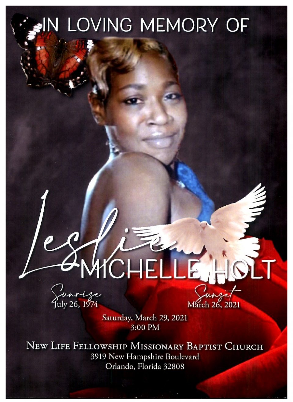 Ms. Leslie Michelle Holt – Mitchell's Funeral Home