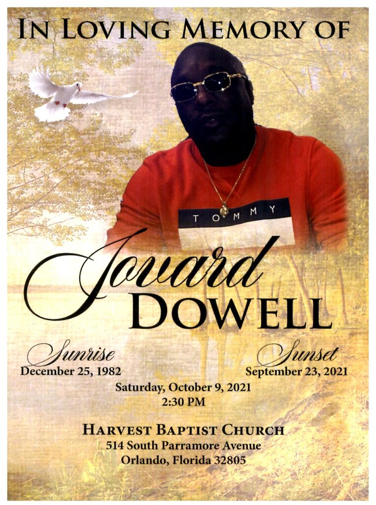 Jovard Dowell – Mitchell's Funeral Home