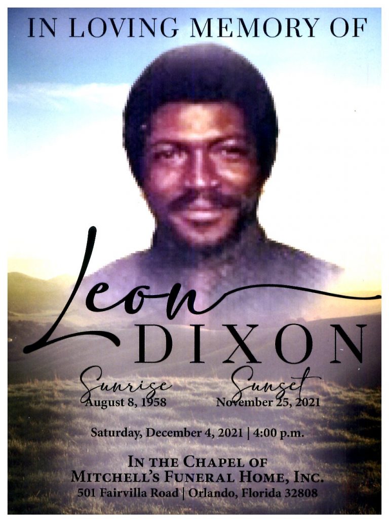 Leon Dixon – Mitchell's Funeral Home