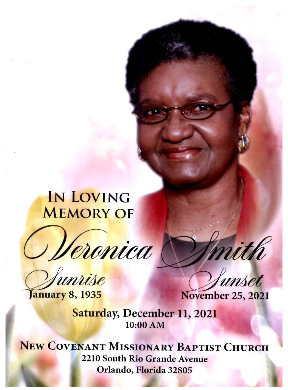 Veronica Smith – Mitchell's Funeral Home