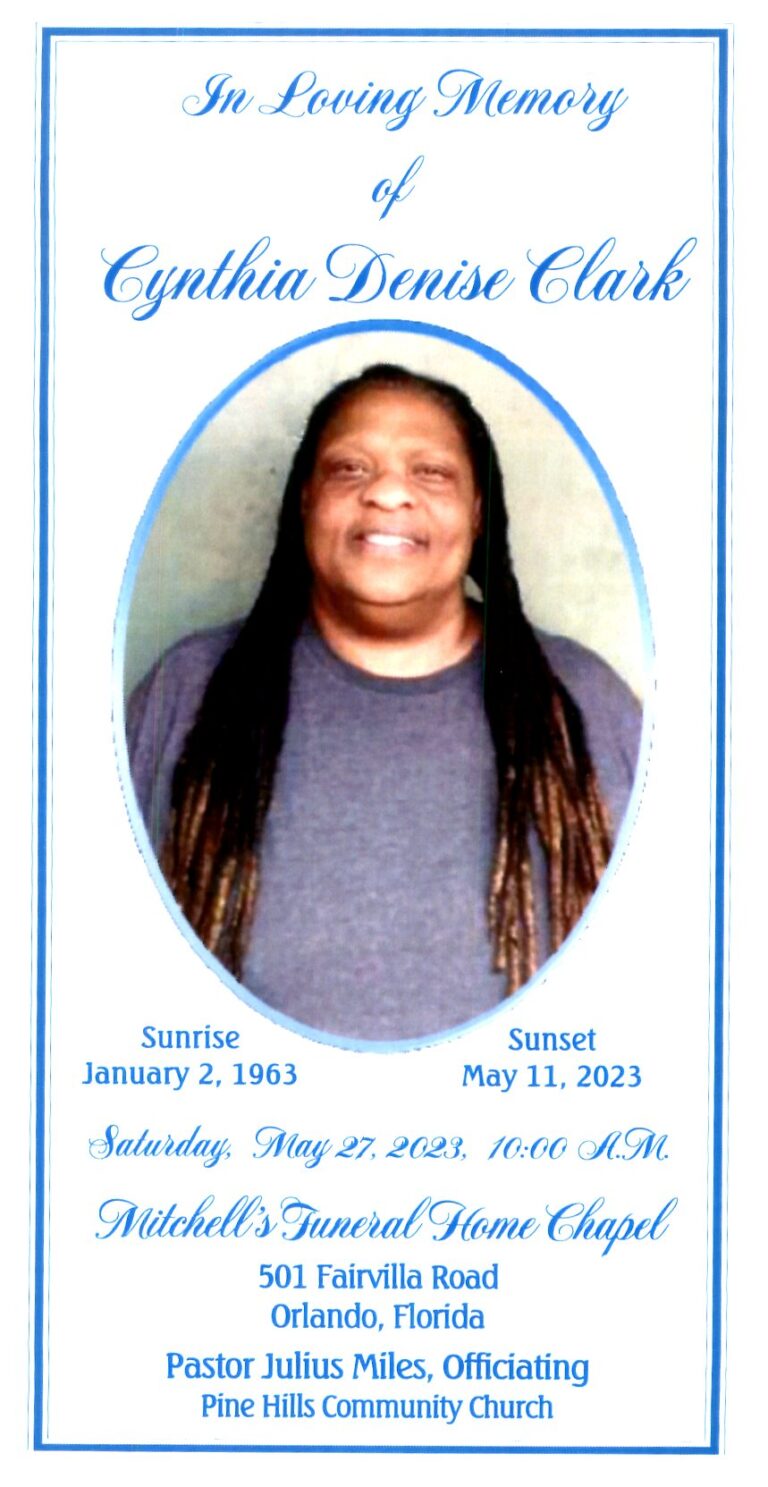 Cynthia Clark – Mitchell’s Funeral Home