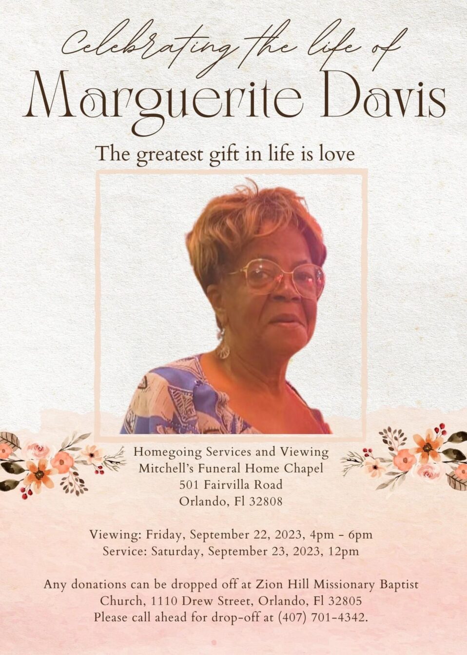 Marguerite Davis – Mitchell’s Funeral Home