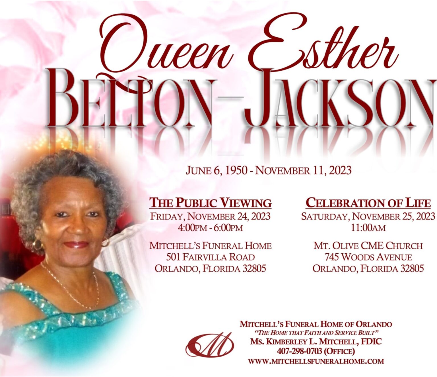 Queen Esther Belton-Jackson – Mitchell’s Funeral Home